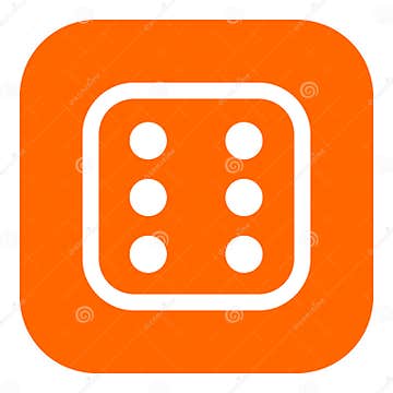 Dice and app icon stock vector. Illustration of orange - 233780649