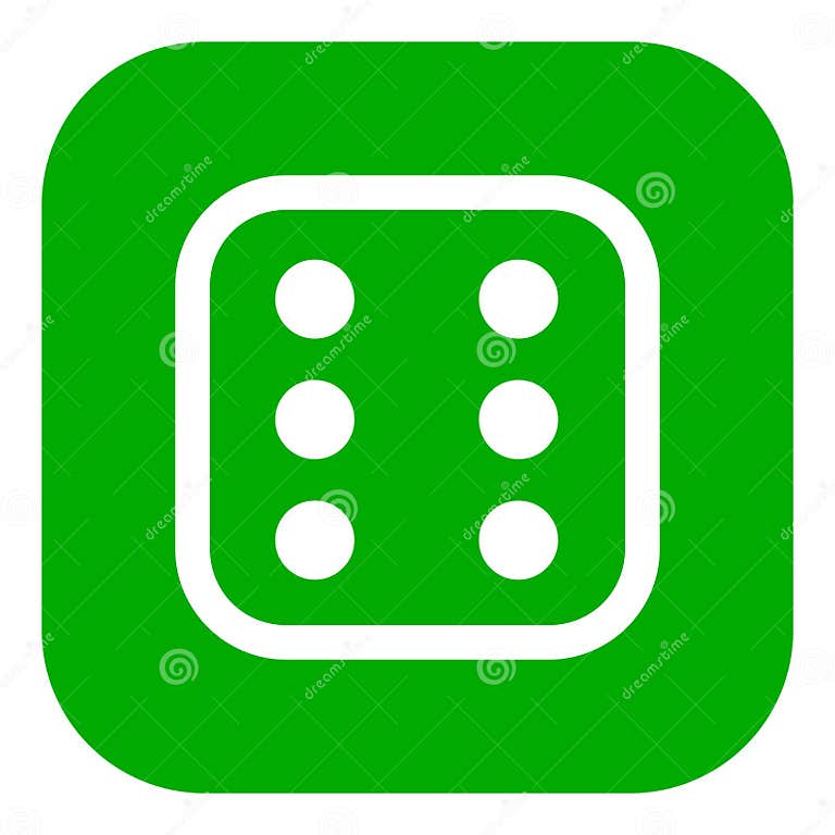 Dice and app icon stock vector. Illustration of round - 236873315
