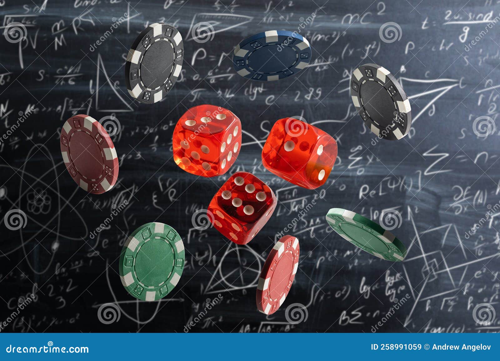 Dice on the Background of Formulas. Stock Image - Image of backgrounds ...