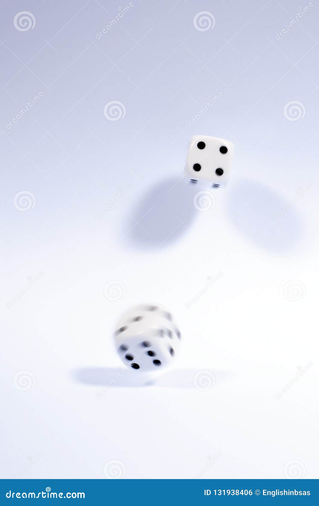 Dice Being Thrown and Bouncing Stock Photo - Image of dice, roll: 131938406
