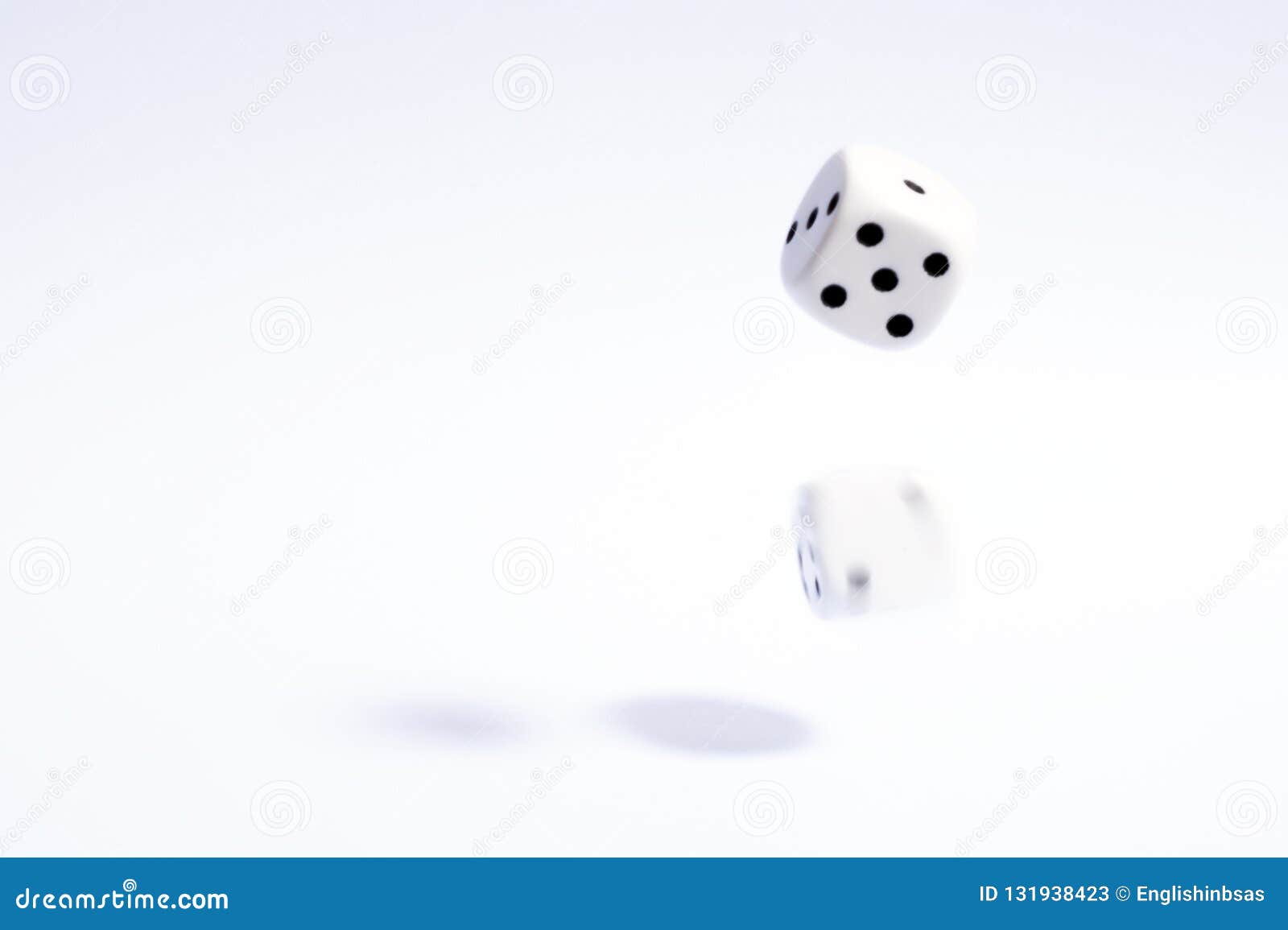 Dice Being Thrown and Bouncing Stock Image - Image of shot, gamble ...