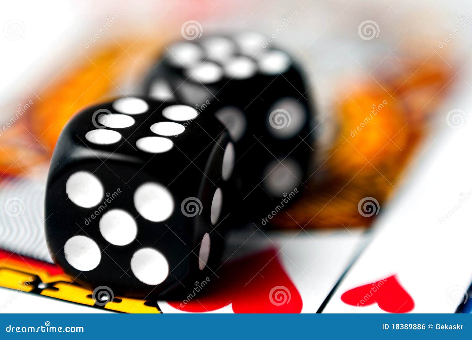 Dice on card stock photo. Image of risk, addiction, odds - 18389886