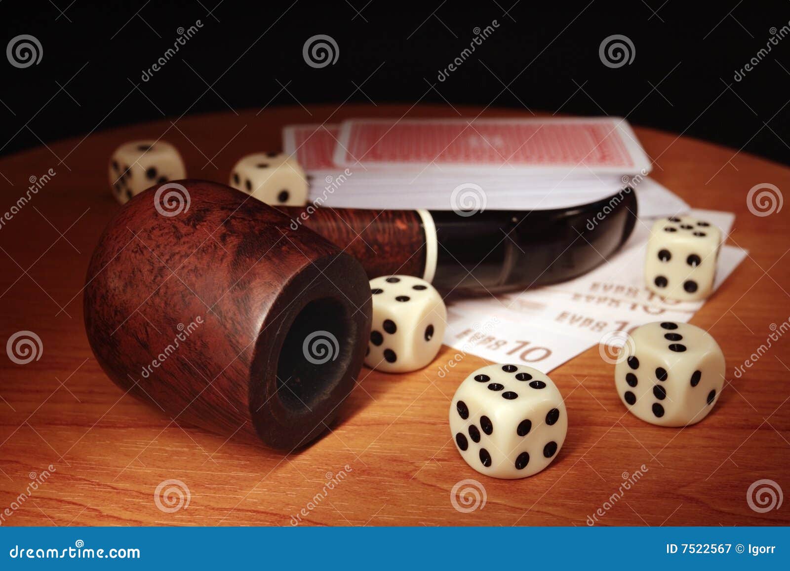 Dice and cards stock image. Image of cards, casino, chance - 7522567