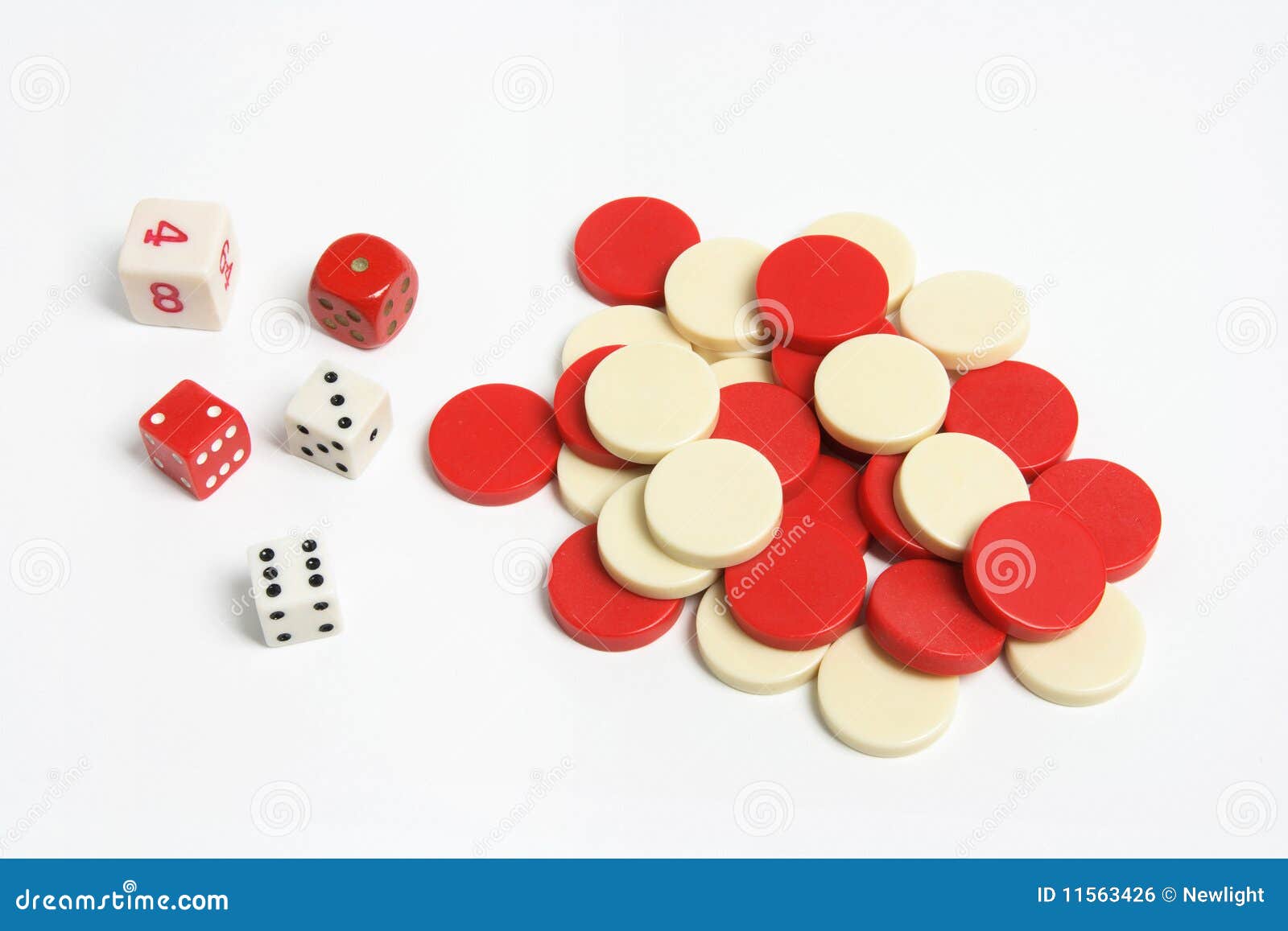 Dice and Checkers stock photo. Image of recreation, backgammon - 11563426