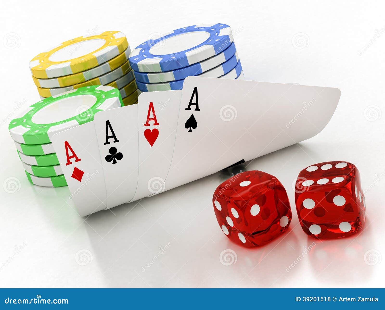 Dice, chips and cards stock illustration. Illustration of chance - 39201518