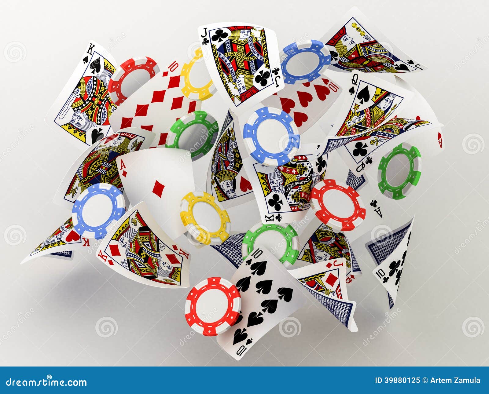 Dice, chips and cards stock illustration. Illustration of leisure ...