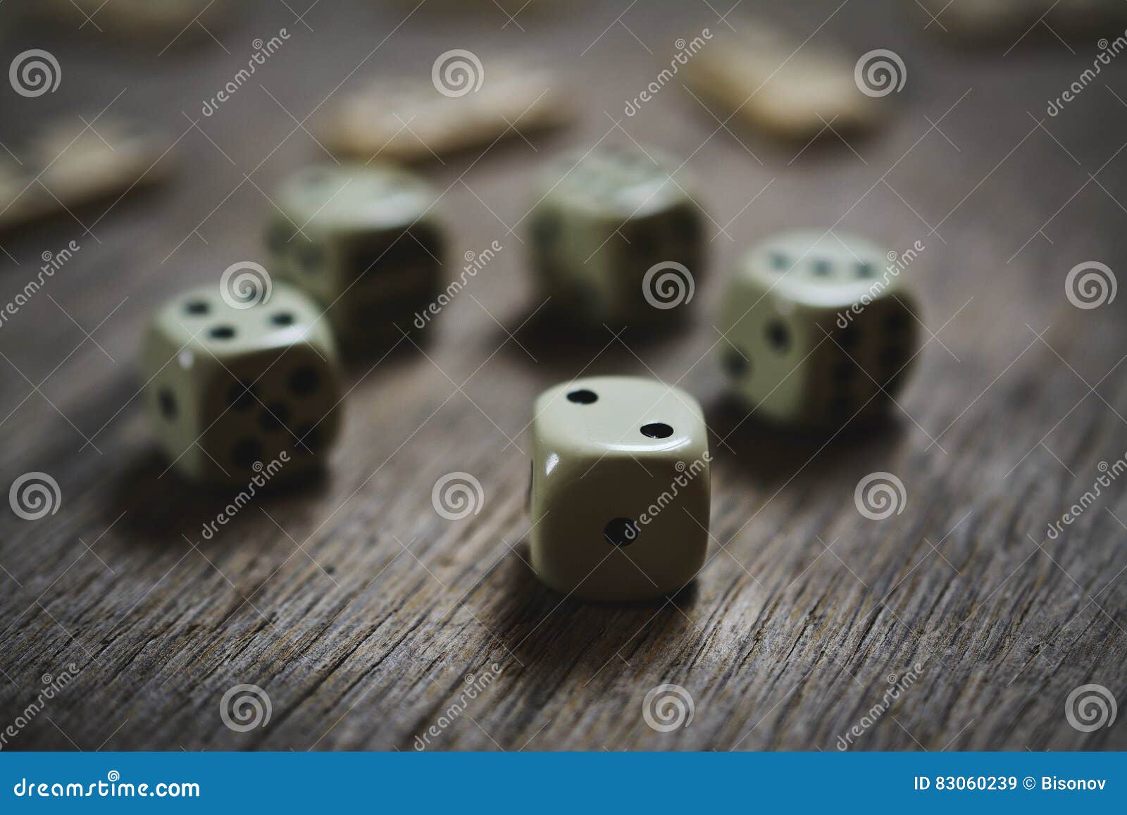 Dice Closeup on a Wooden Table Stock Image - Image of dice, gambling ...