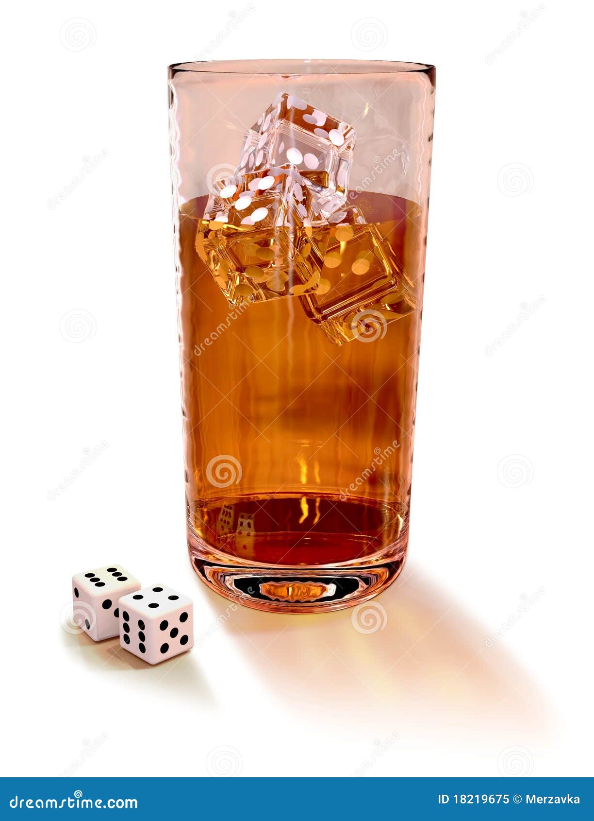 Dice with cocktail stock image. Image of loss, mixing - 18219675