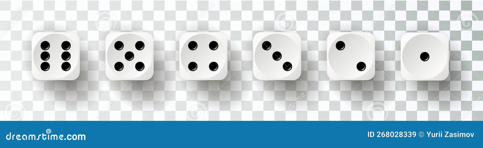 Dice Collection. Game Dice. Dice in Realistic Design from One To Six ...