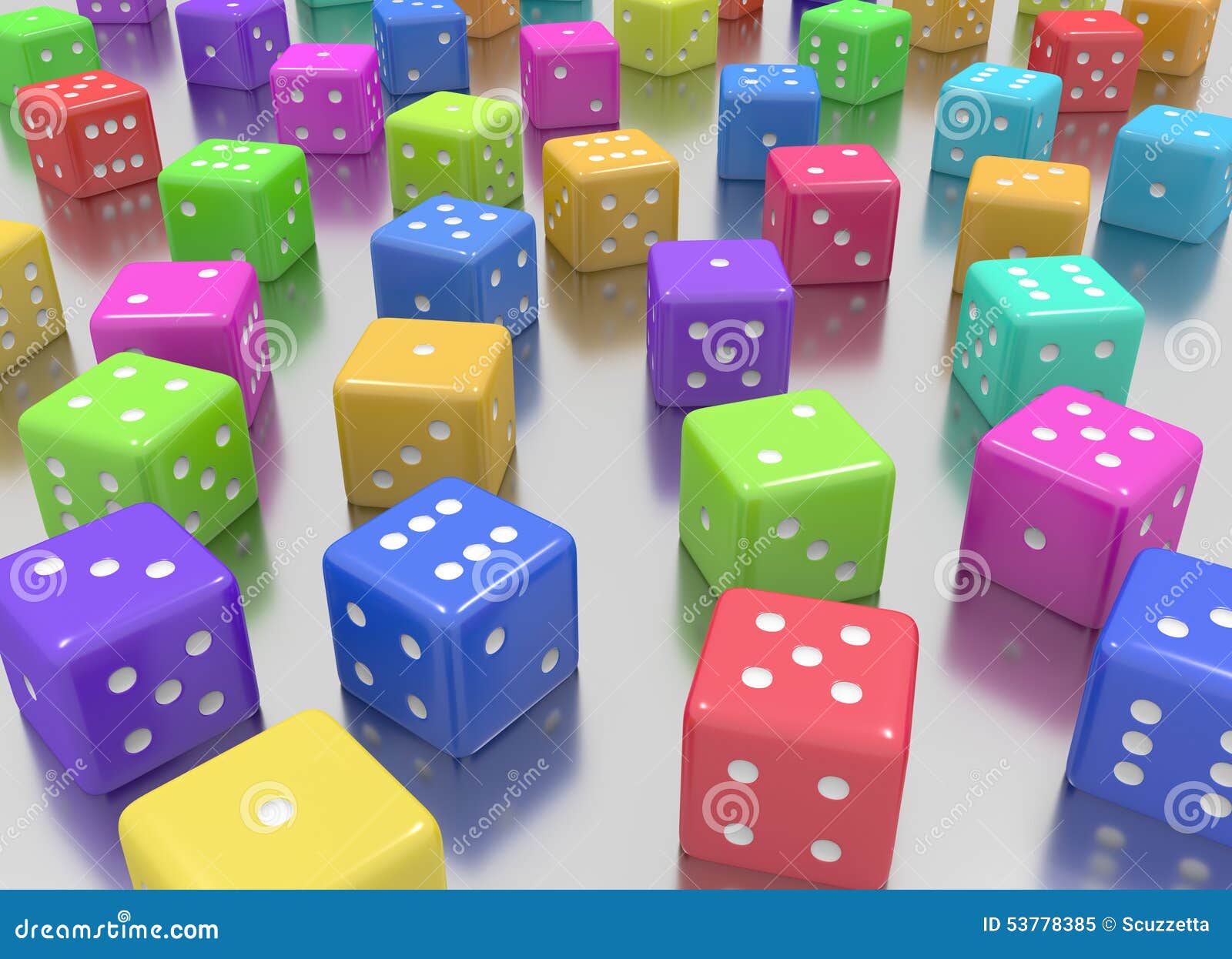 Dice colors random stock illustration. Illustration of recreational ...