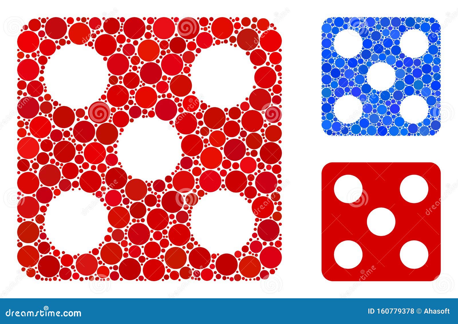 Dice Mosaic Icon of Round Dots Stock Vector - Illustration of choice ...