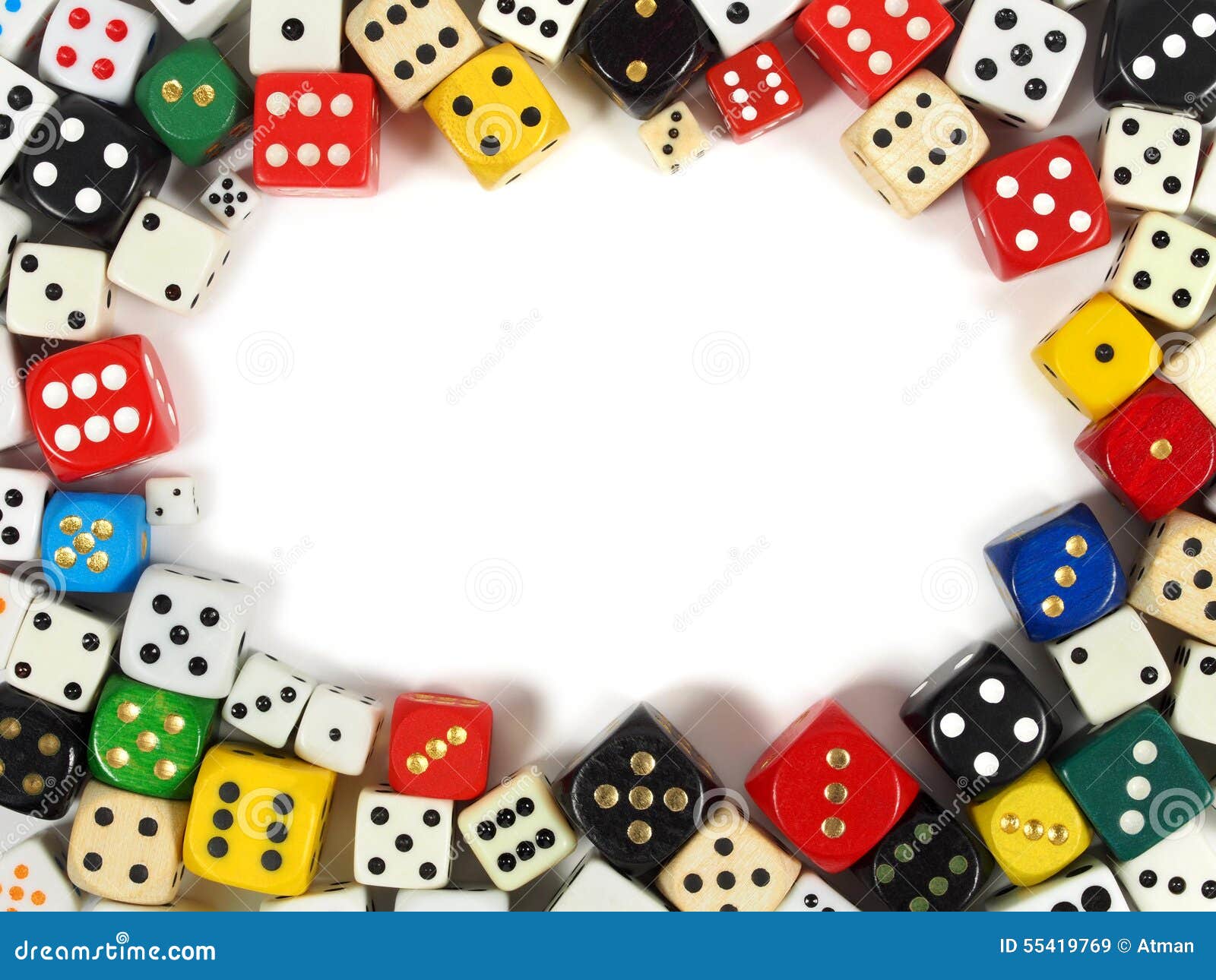 Dice with copy space stock image. Image of addiction - 55419769