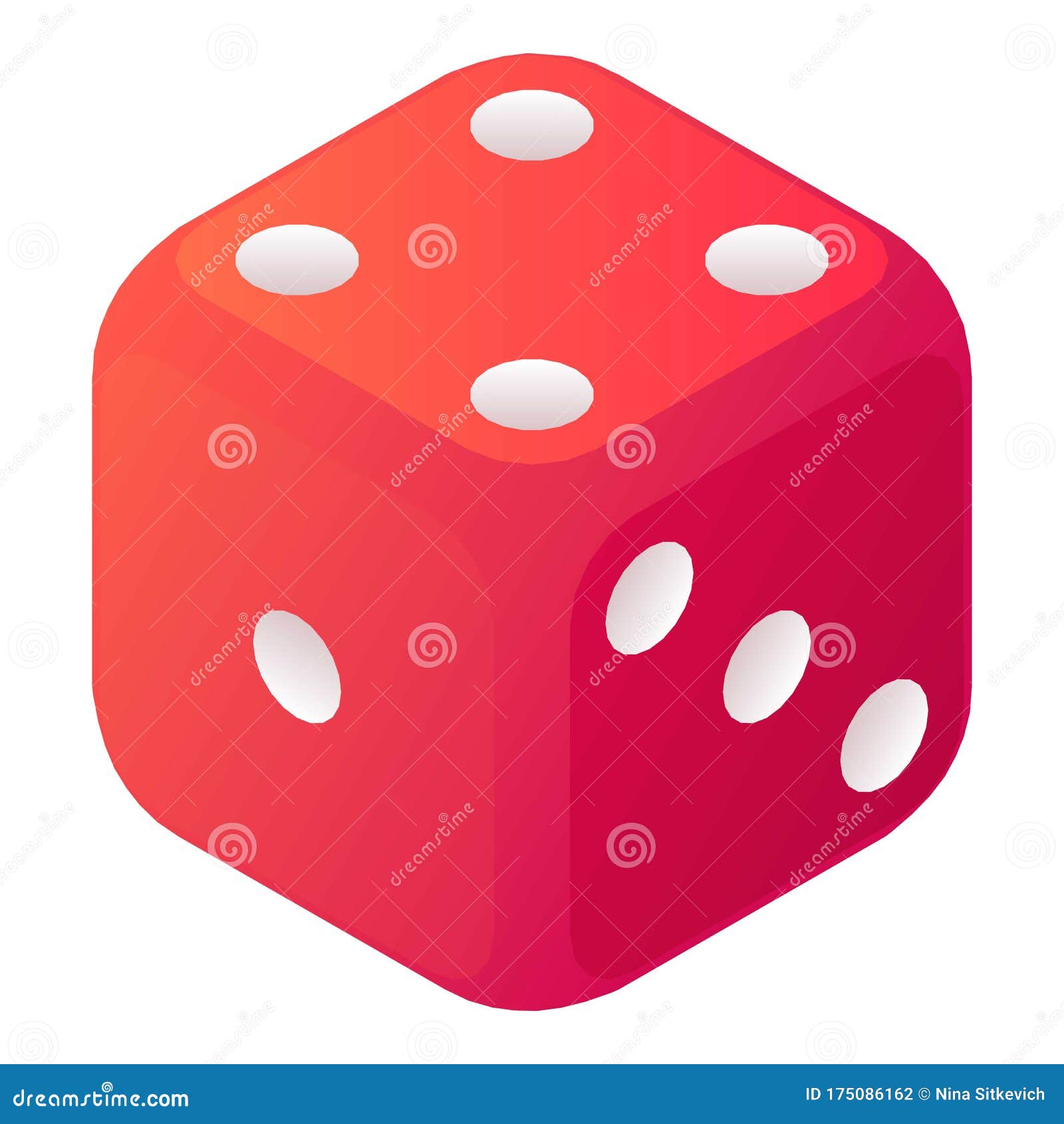 Dice Craps Icon, Isometric Style Stock Vector - Illustration of betting ...