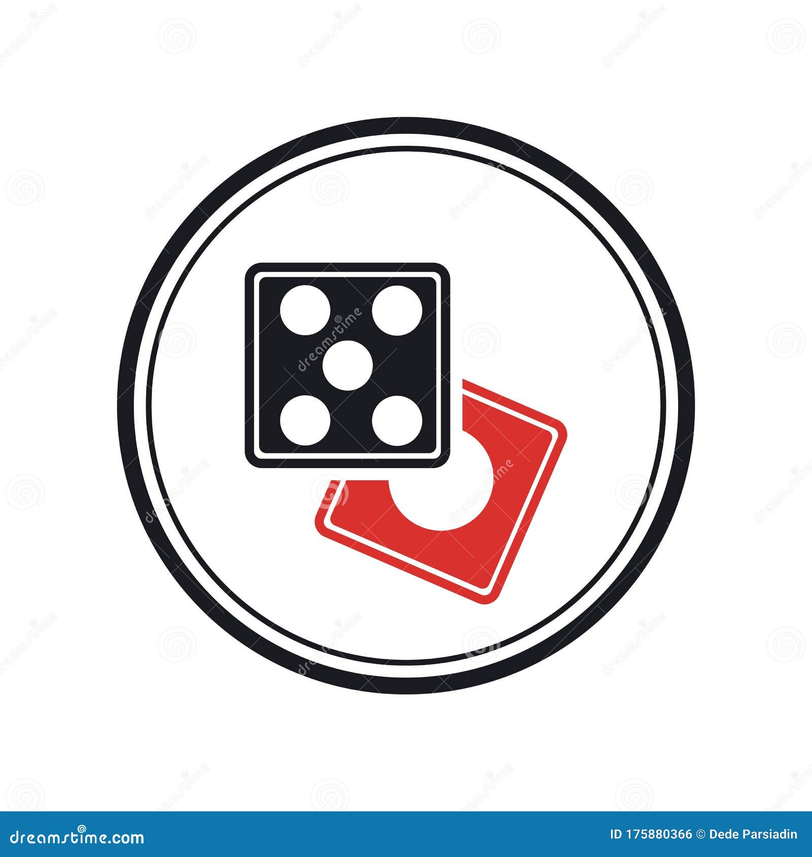 Dice stock vector. Illustration of odds, addiction, opportunity - 175880366