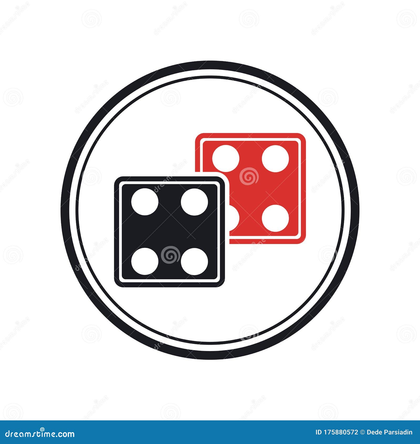 Dice stock vector. Illustration of sign, number, play - 175880572