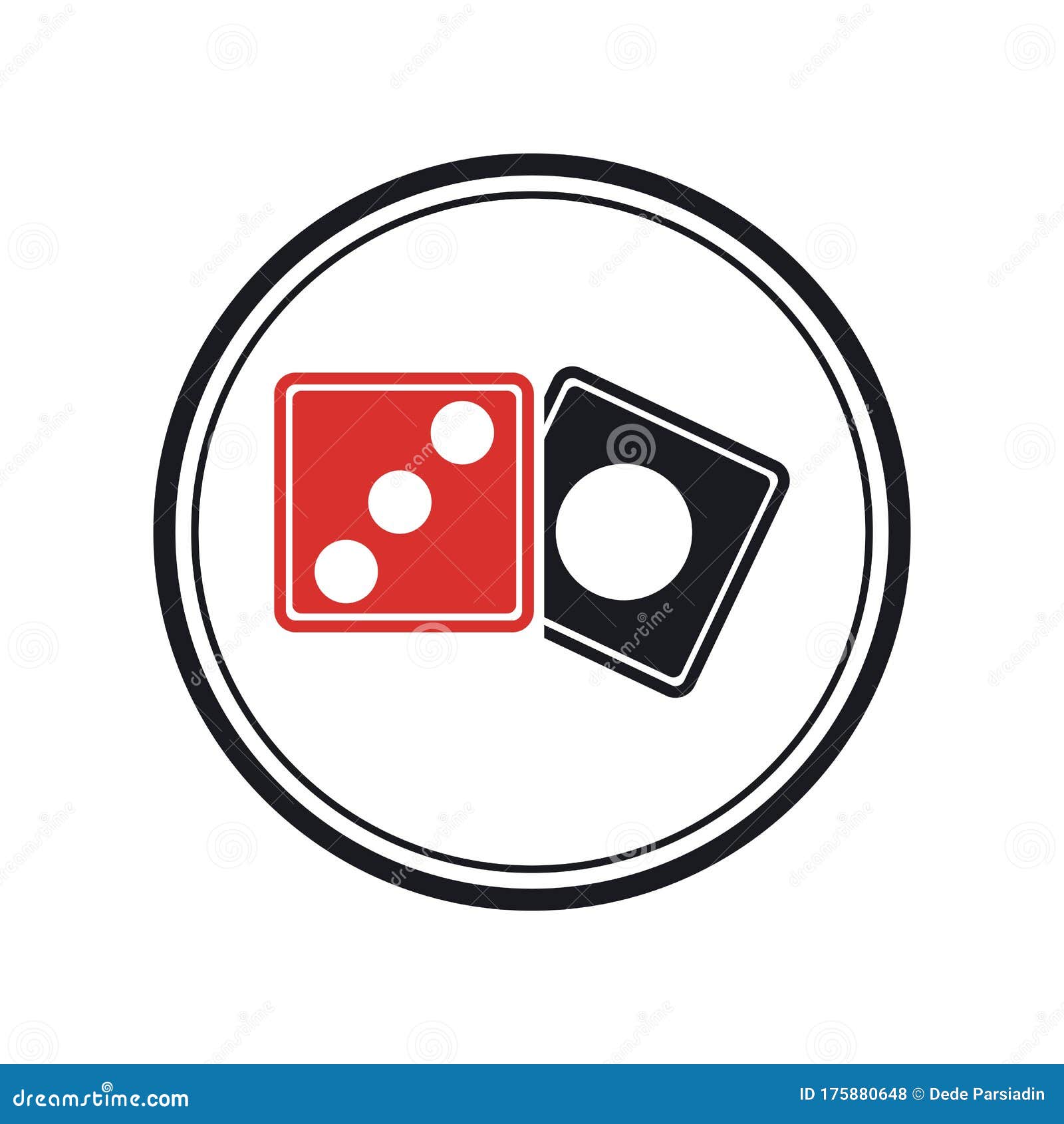 Dice stock vector. Illustration of symbol, play, vector - 175880648