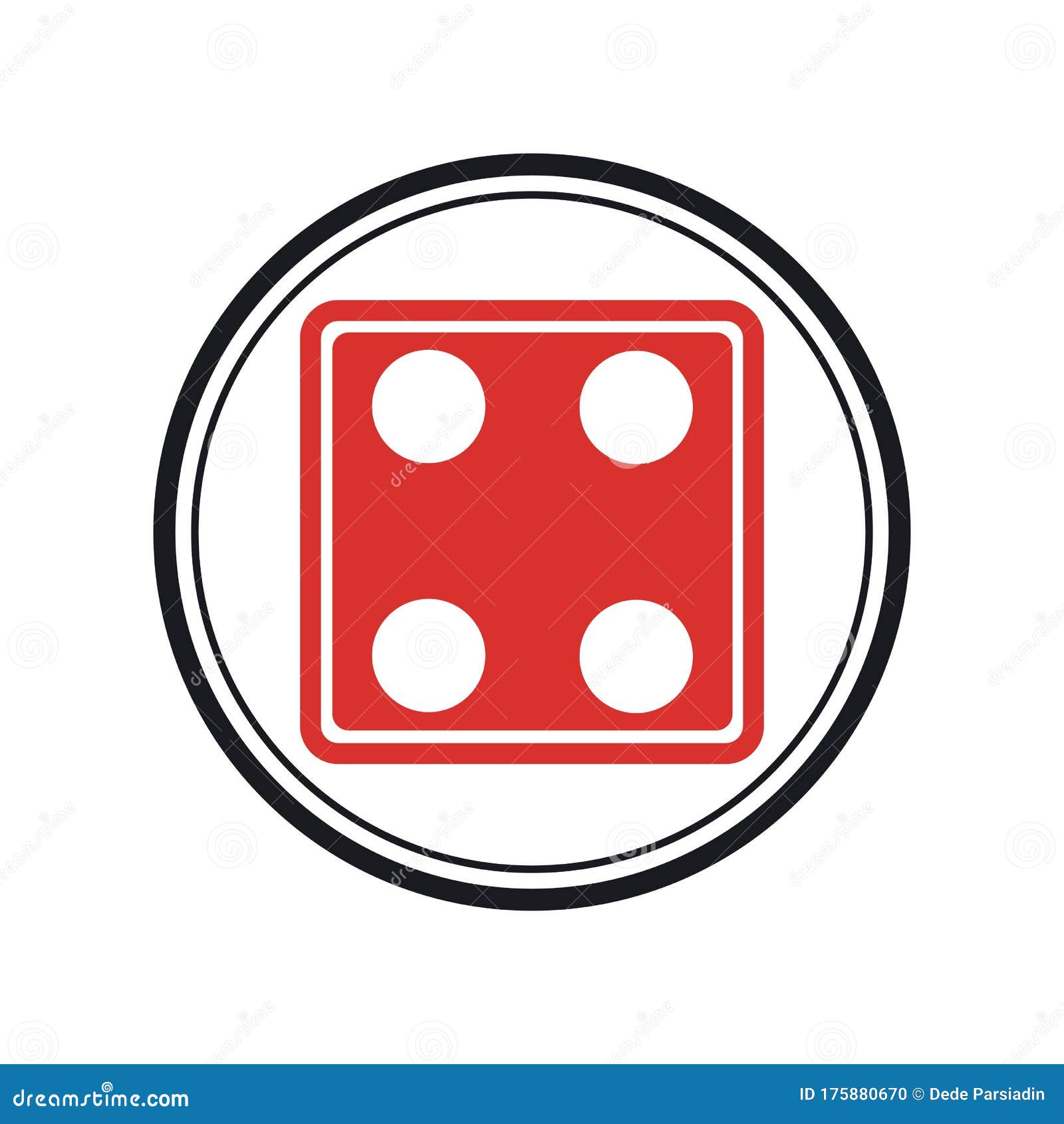 Dice stock vector. Illustration of random, symbol, risk - 175880670