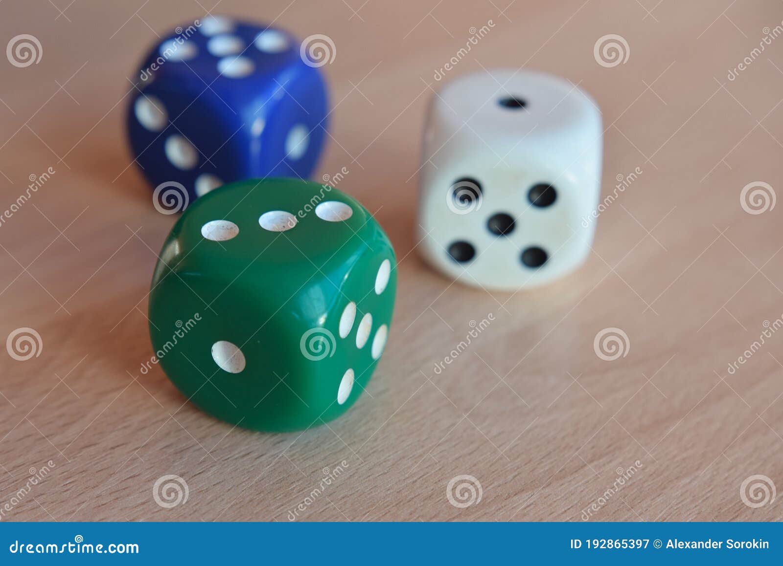 Dice of Different Colors in Different Combinations Stock Image - Image ...