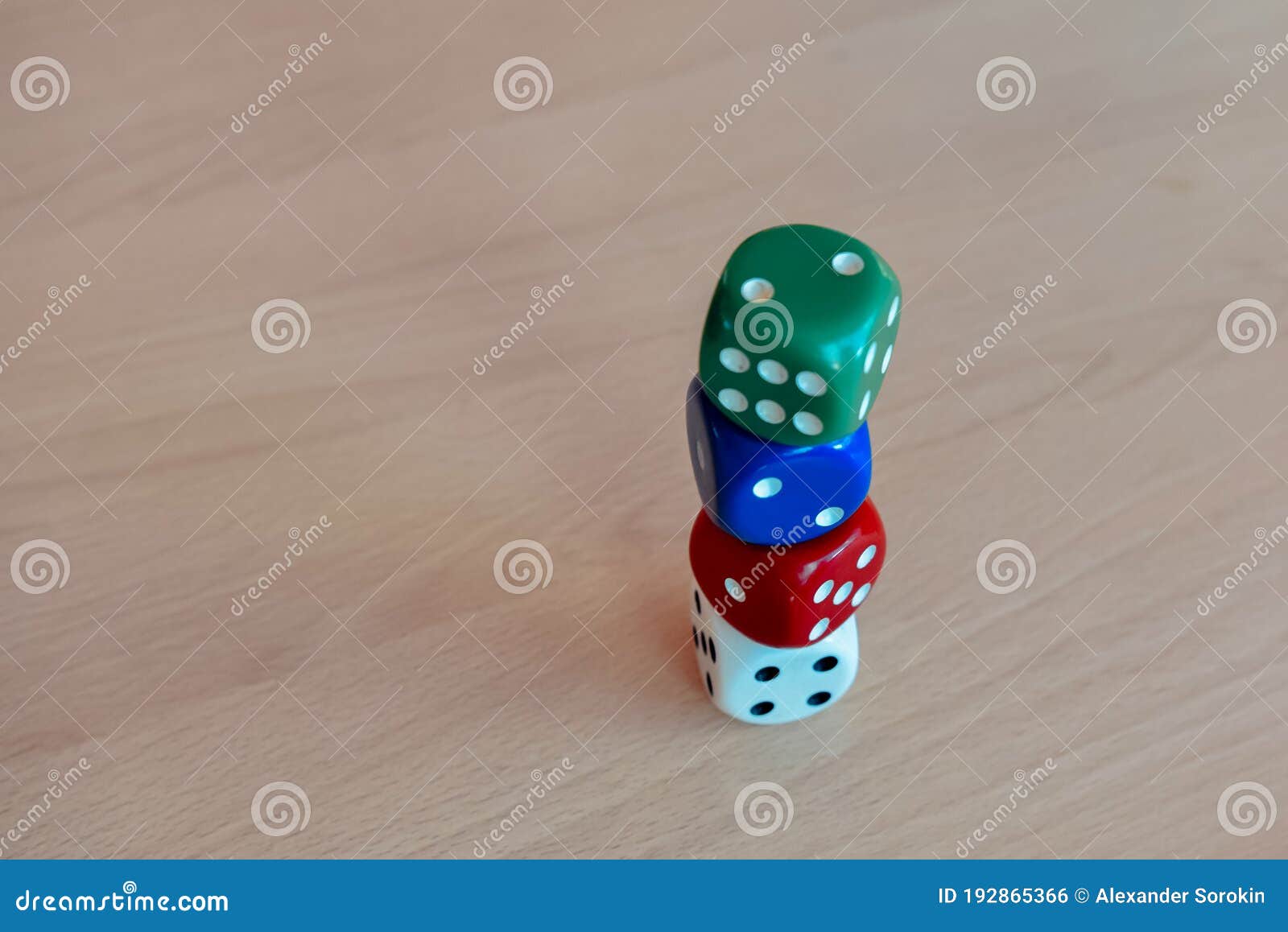 Dice of Different Colors in Different Combinations Stock Photo - Image ...