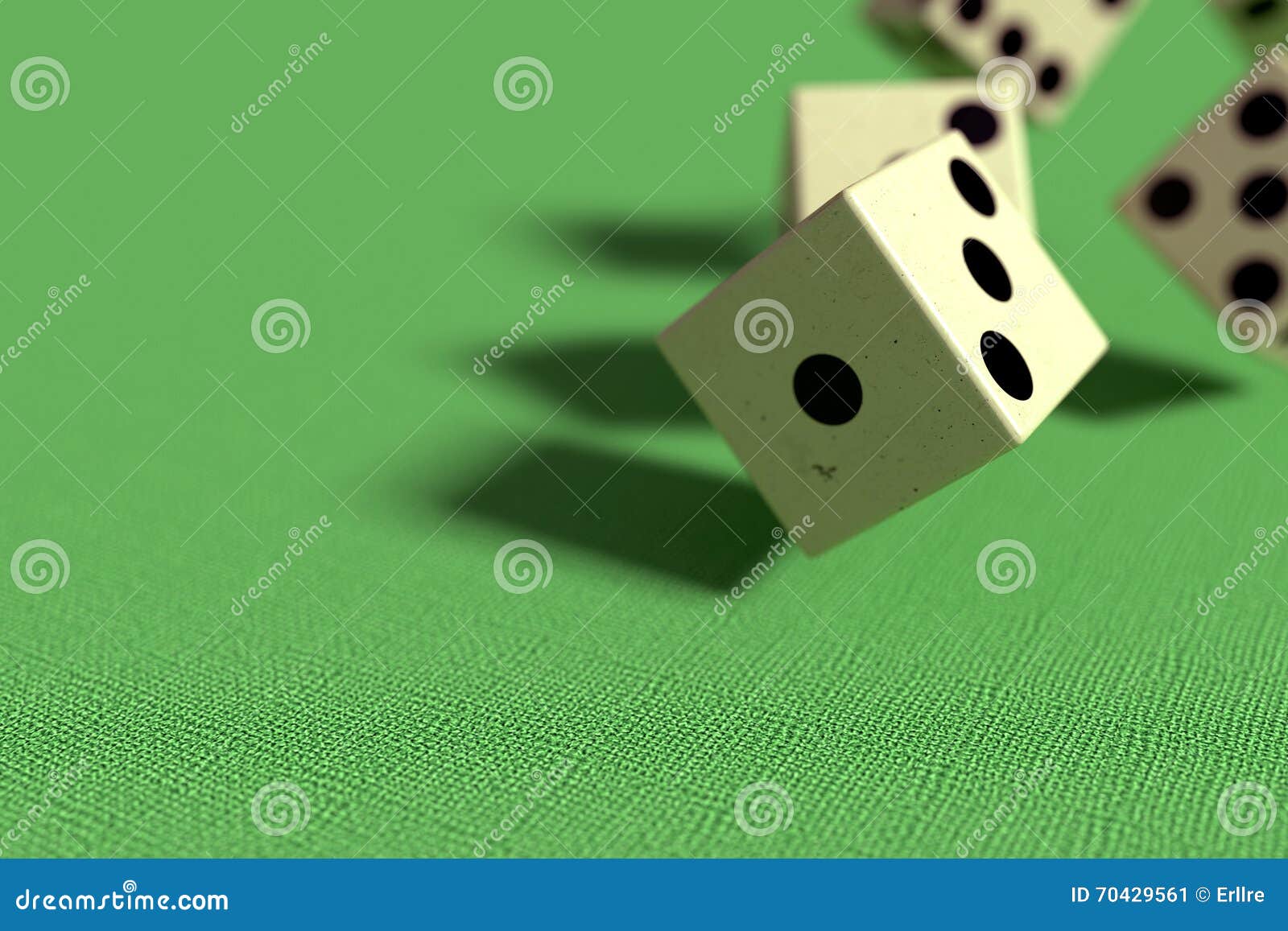 Dice falling down stock illustration. Illustration of horizontal - 70429561