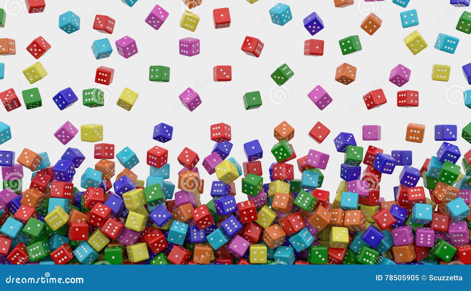 Dice falling stock illustration. Illustration of stack - 78505905