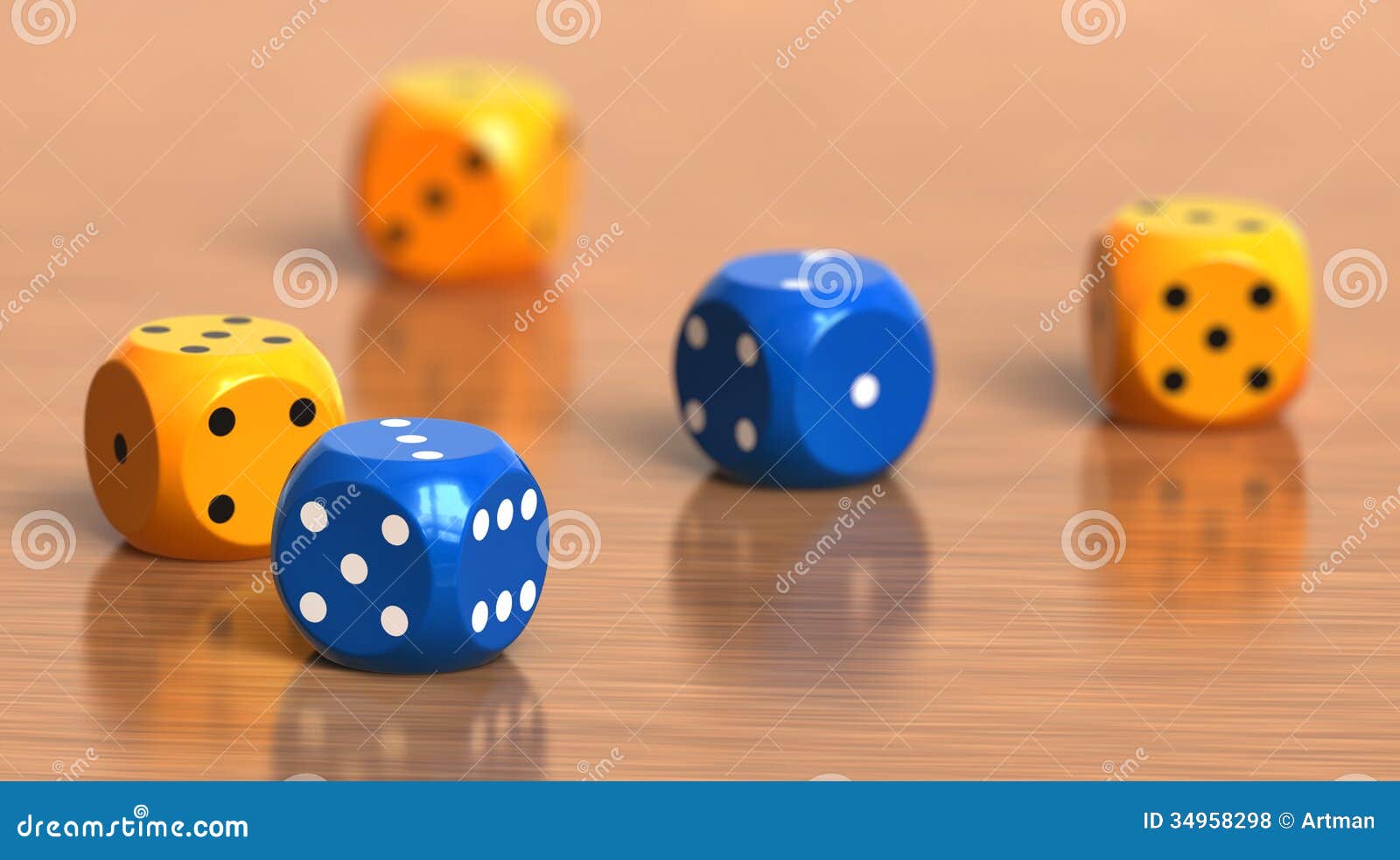 Dice stock photo. Image of chances, closeup, defocussed - 34958298