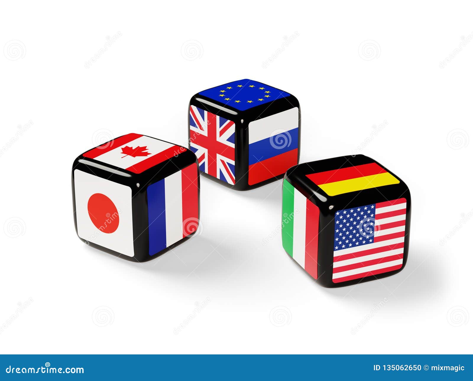 Dice with G8 flags stock illustration. Illustration of economic - 135062650