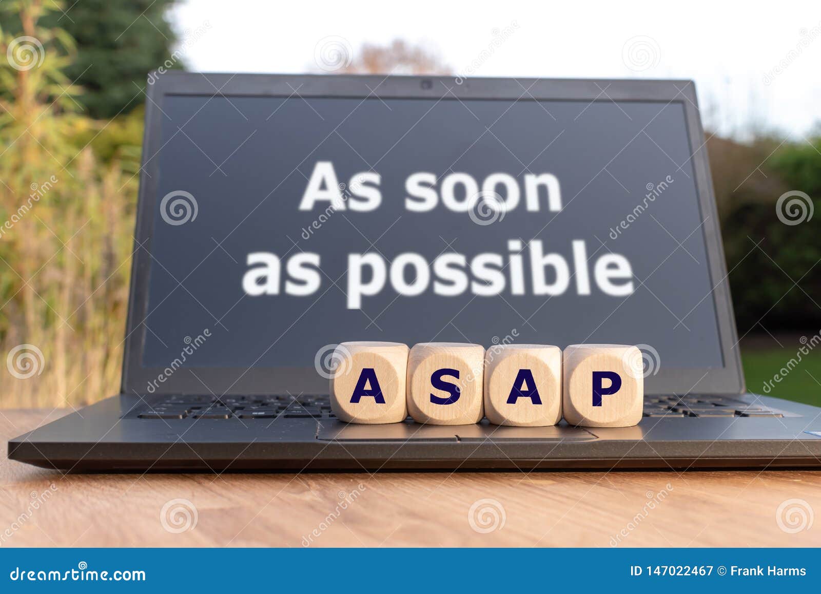 Dice Form the Abbreviation `ASAP`. Dice Placed on a Notebook. the Text ...