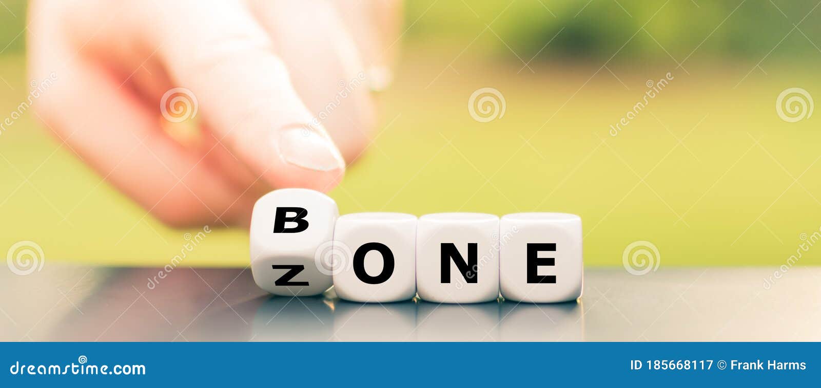 Dice Form the Expression `bone Zone`. Stock Image - Image of zone, sign ...