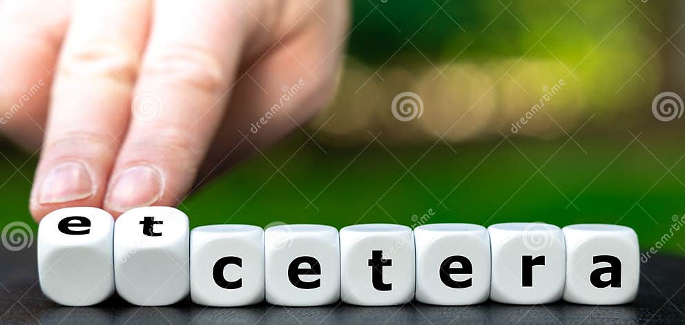 Dice Form the Expression Et Cetera. Stock Photo - Image of symbol ...
