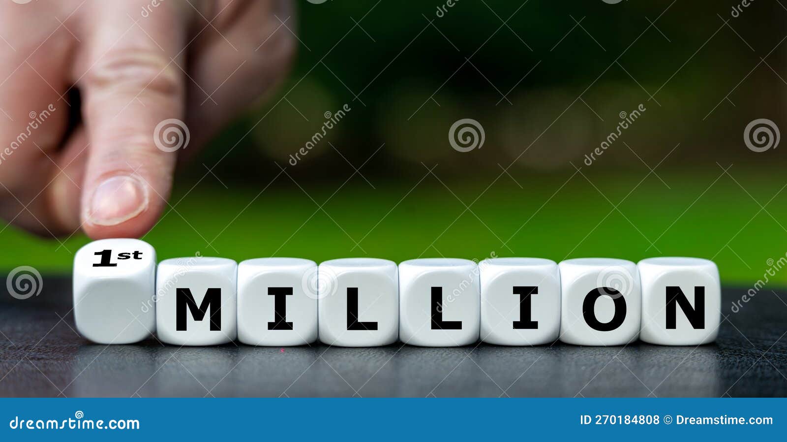 Dice Form the Expression 1st Million. Stock Photo - Image of earnings ...