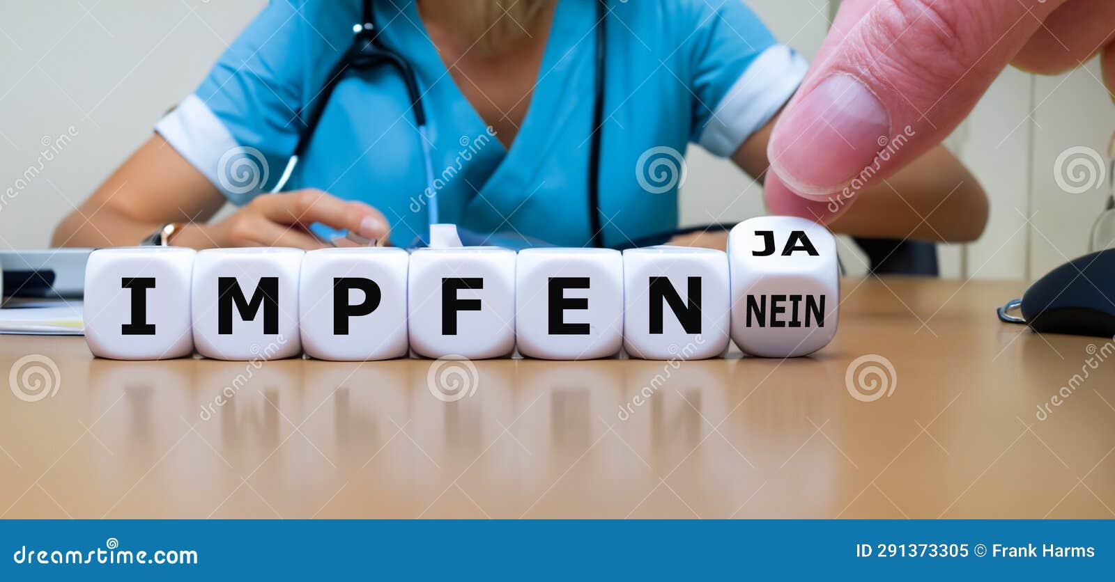 Dice Form the German Expression Impfen Ja Nein (Vaccination Yes No ...