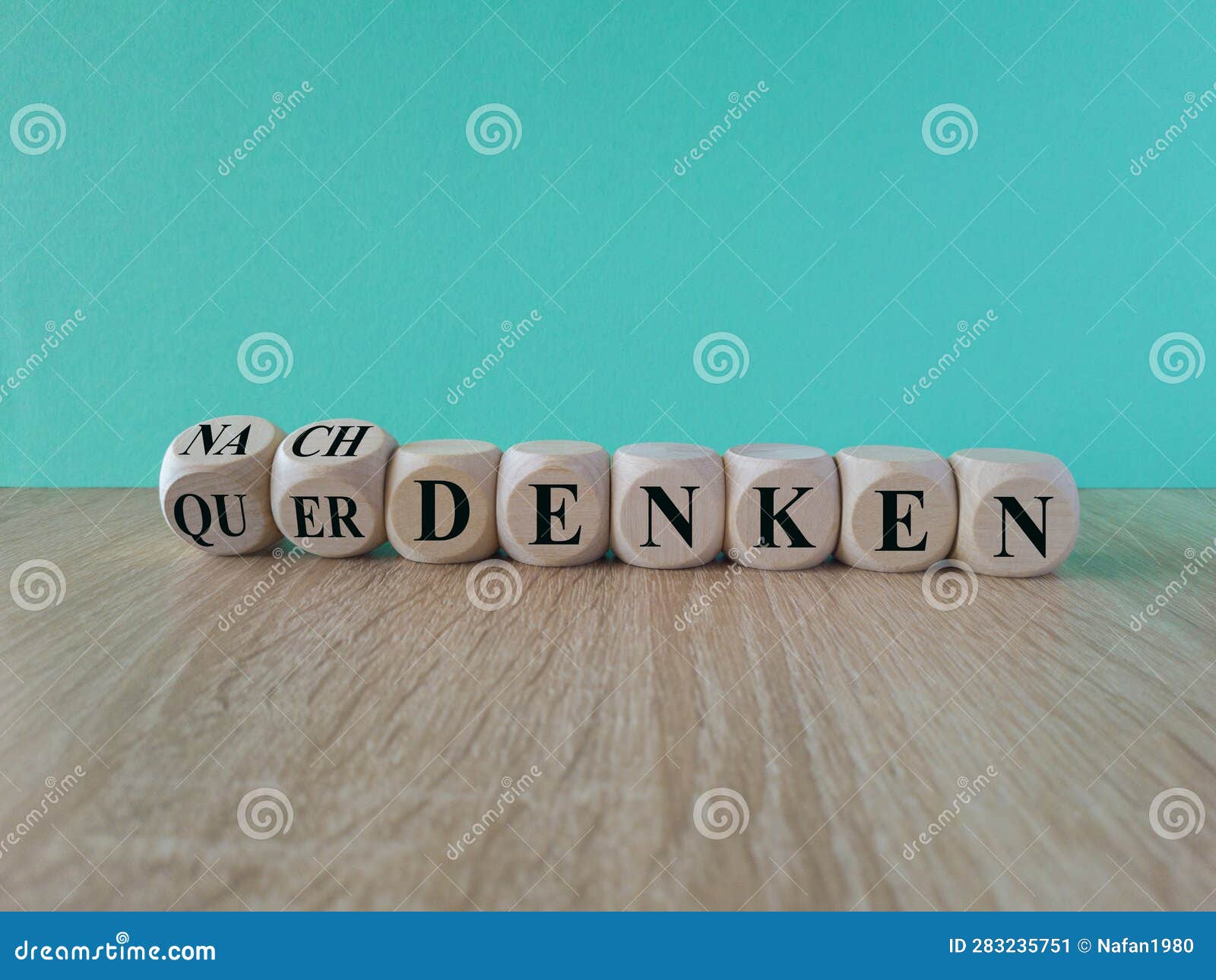 Dice Form the German Words Nachdenken (thinking) and Querdenken ...