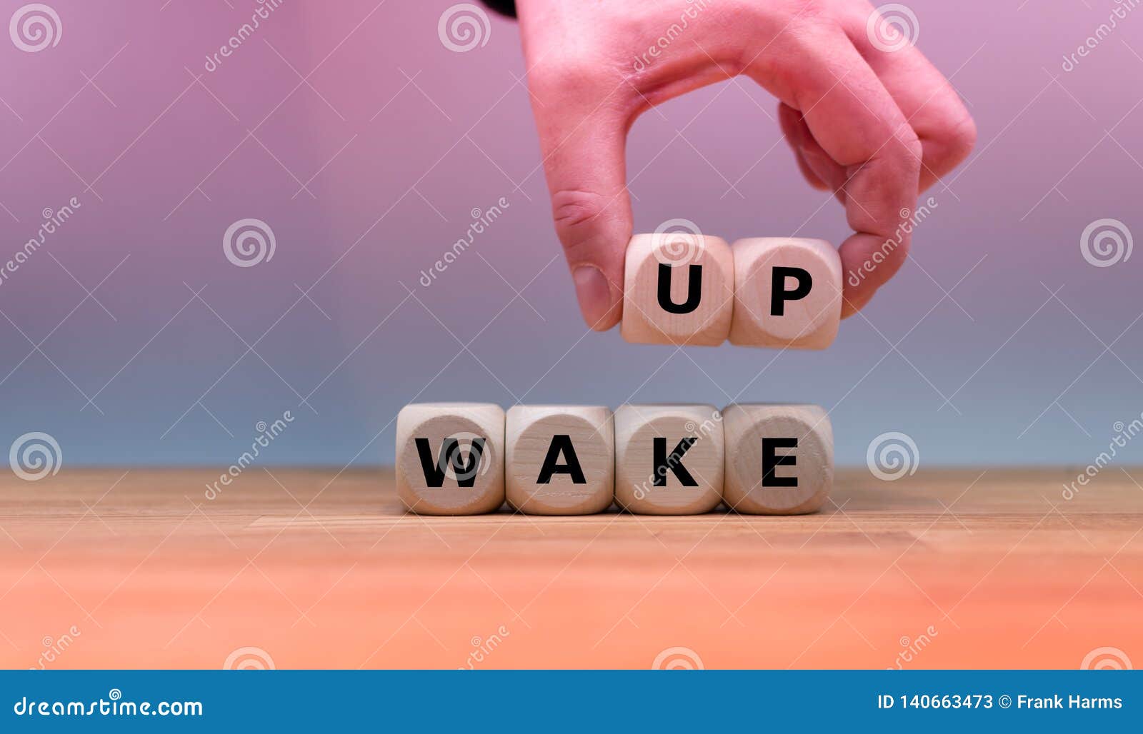 Dice Form the Word `WAKE UP` Stock Image - Image of time, alarm: 140663473