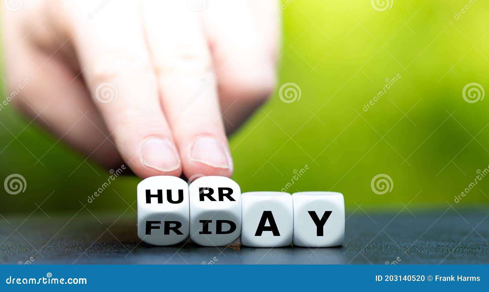 Dice Form The Words `Friday` And `hurray`. Stock Photography ...