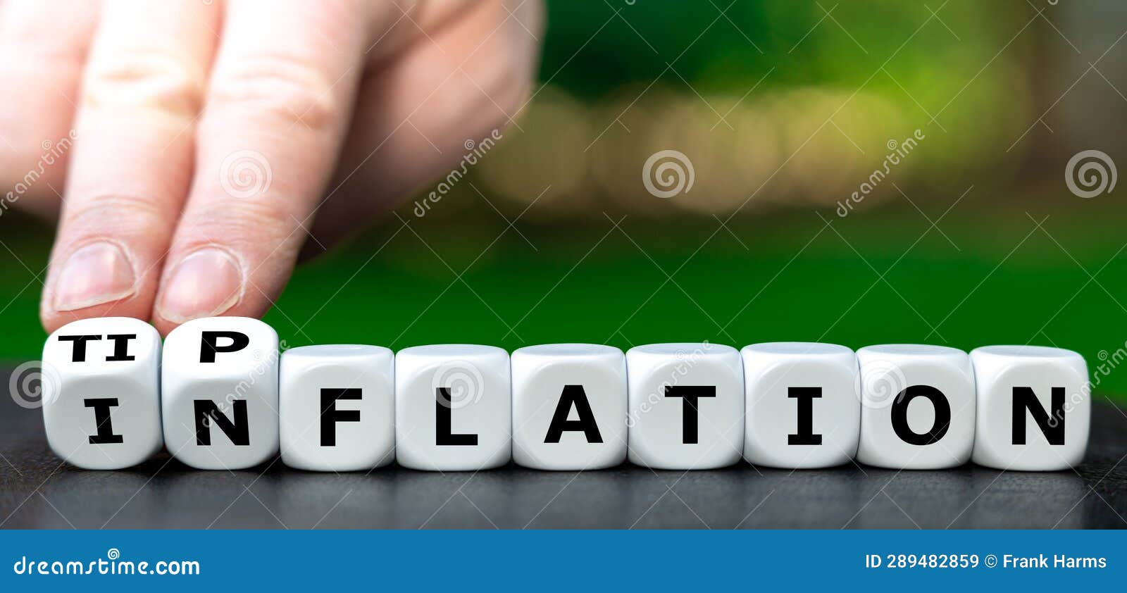 Dice Form the Words Inflation and Tipflation. Symbol of Giving an ...