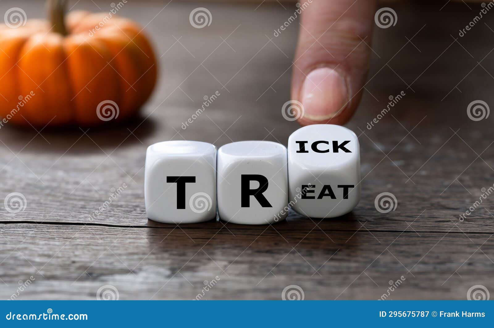 Dice Form the Words Trick or Treat. Stock Illustration - Illustration ...