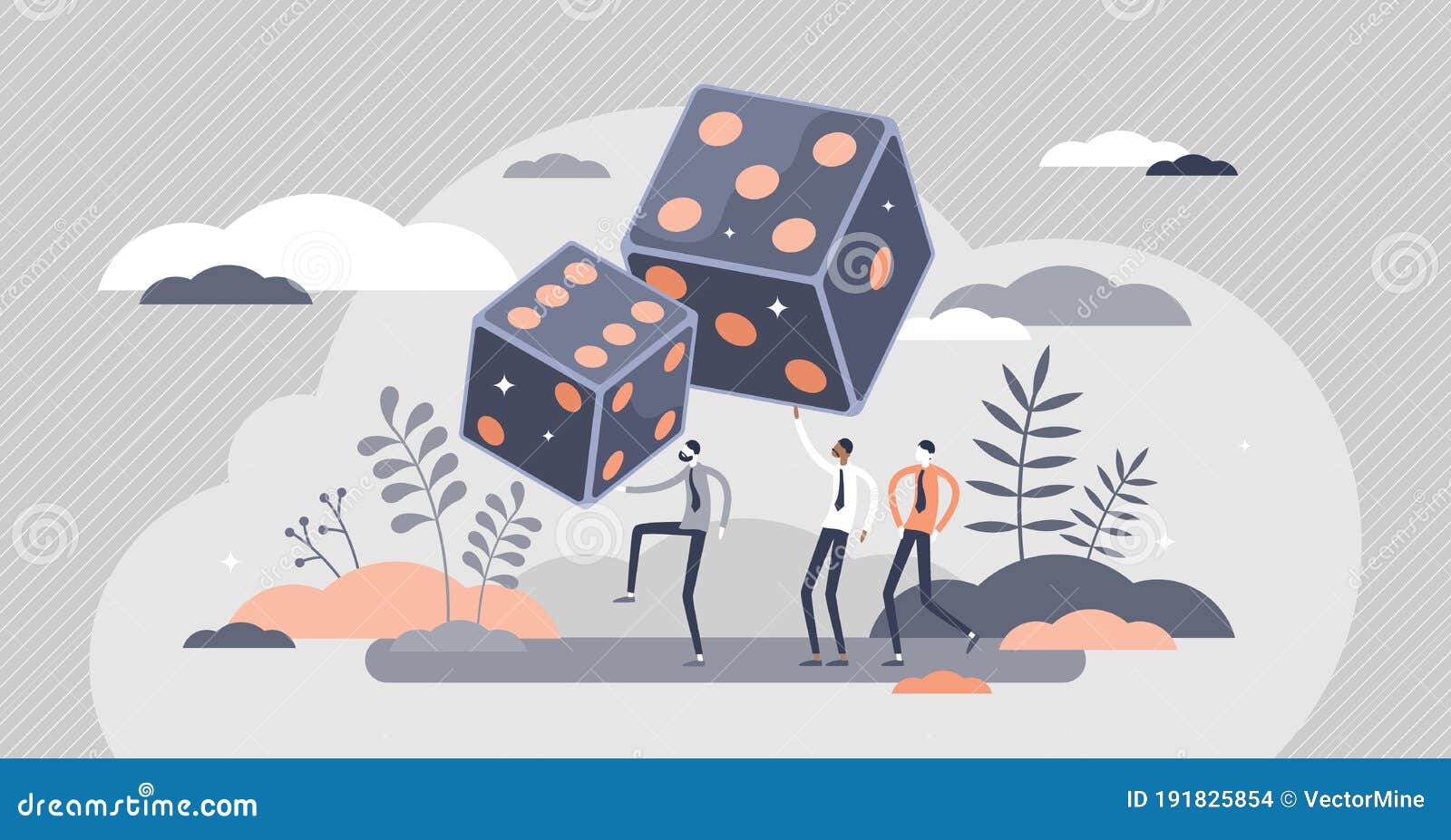 Dice Game As Risky Business Choice Options Visualization Tiny Person ...