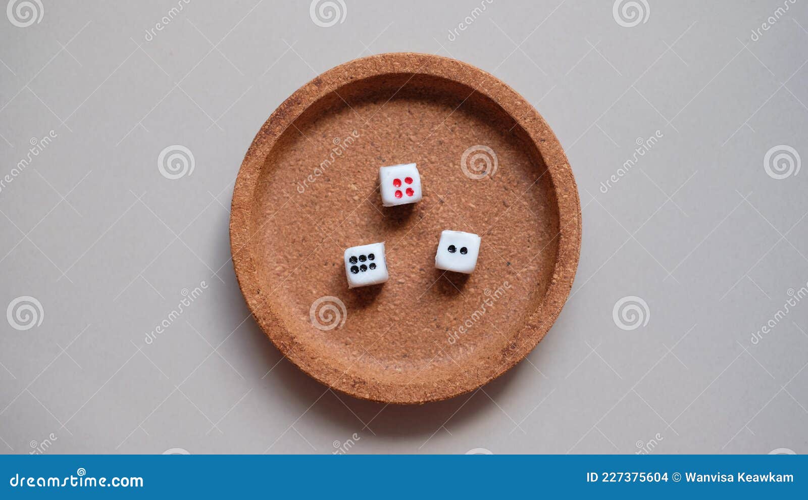 Top View, Dice, Game Chips, and Playing Cubes Laid on Plate. Stock ...