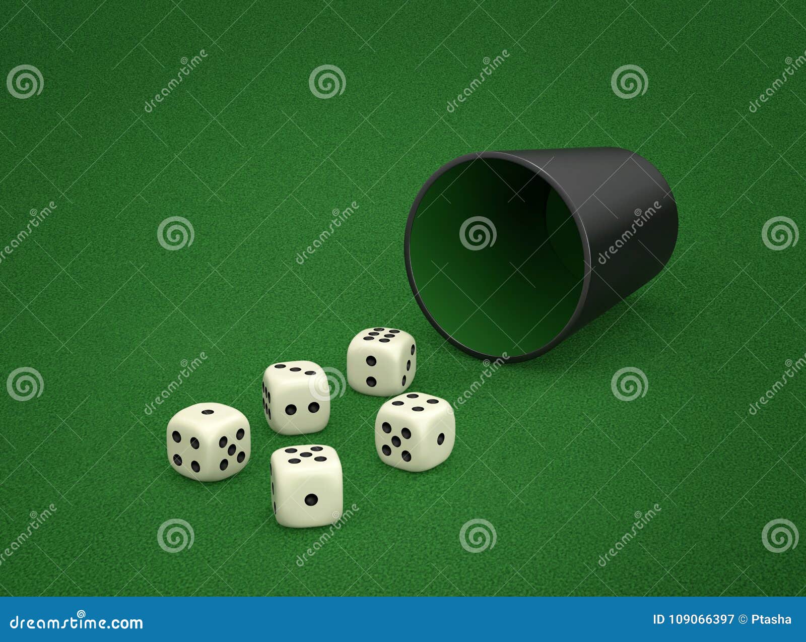 Dice Game. Combination of Dice - Small Straight, Four Sequential Stock ...