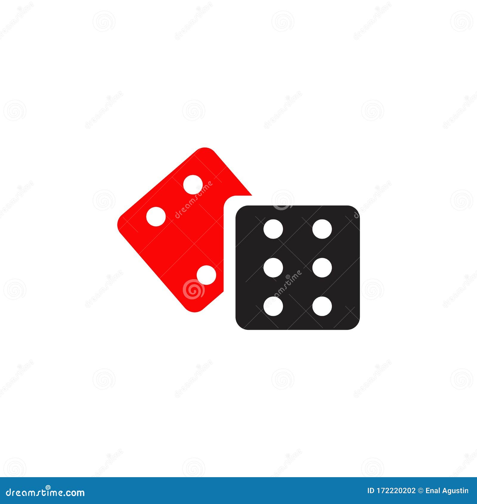 Dice Game Icon Logo Design Vector Template Stock Vector - Illustration ...