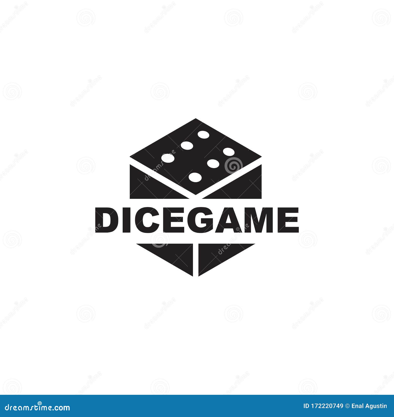 Dice Game Icon Logo Design Vector Template Stock Vector - Illustration ...