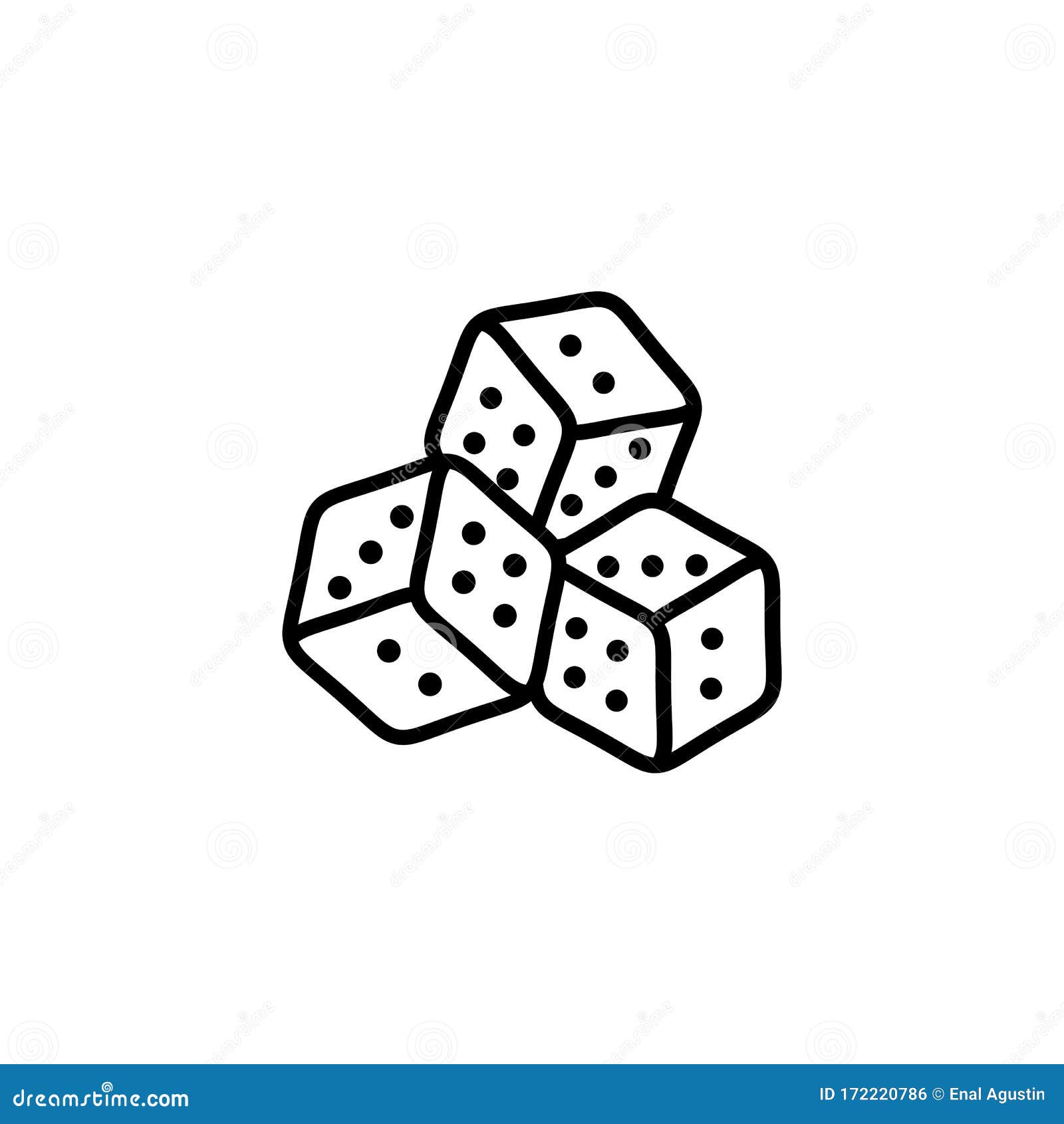 Dice Game Icon Logo Design Vector Template Stock Vector - Illustration ...