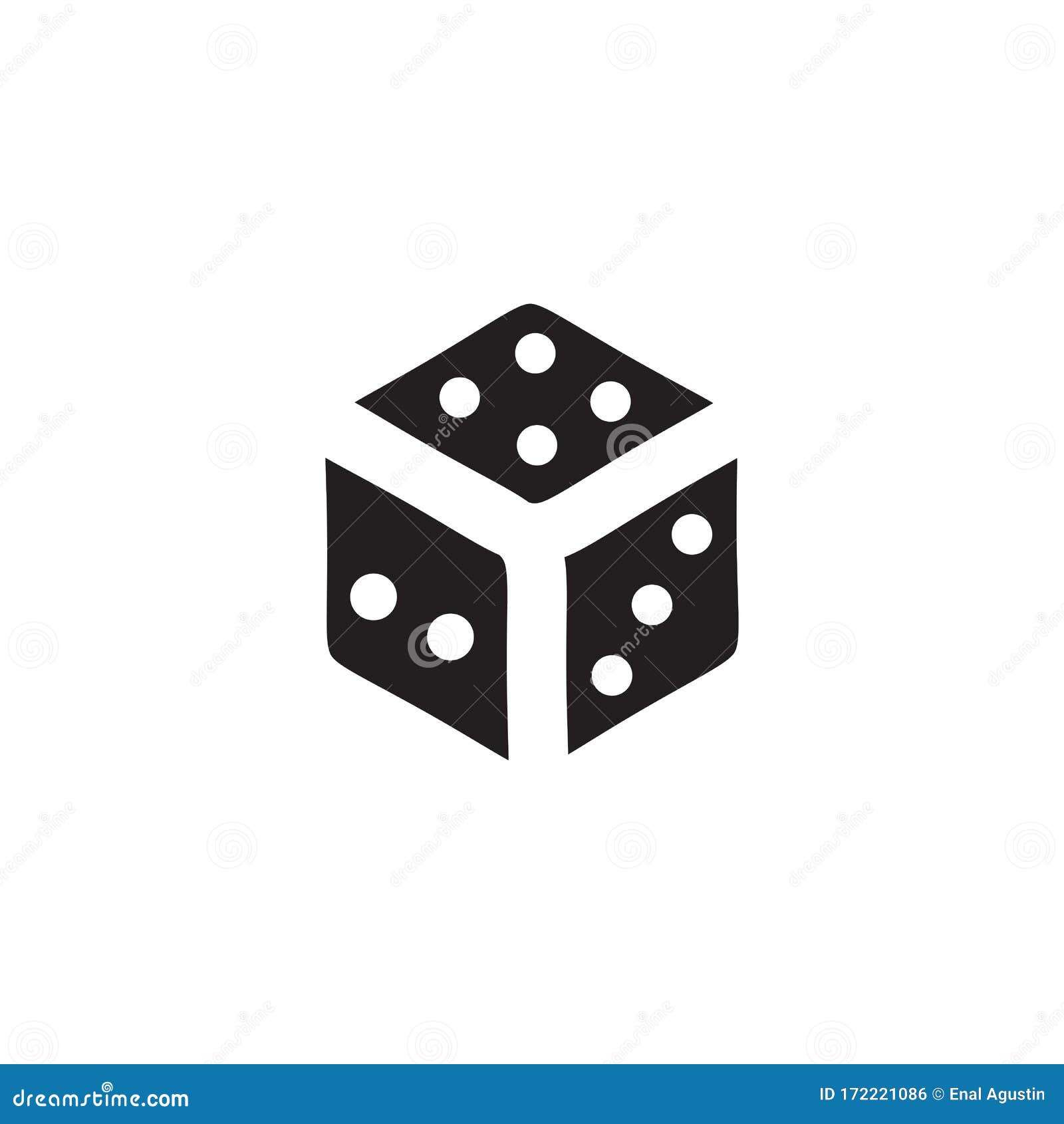 Dice Game Icon Logo Design Vector Template Stock Vector - Illustration ...