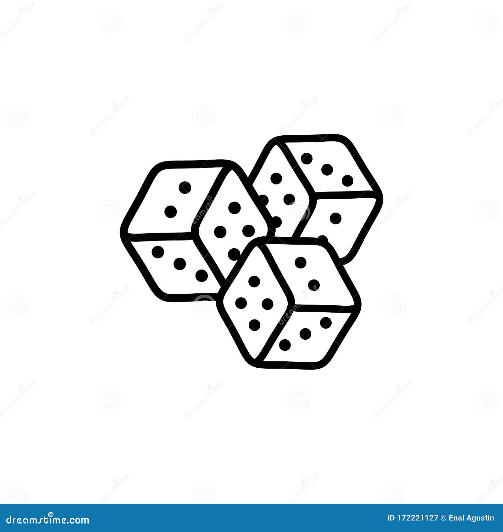 Dice Game Icon Logo Design Vector Template Stock Vector - Illustration ...