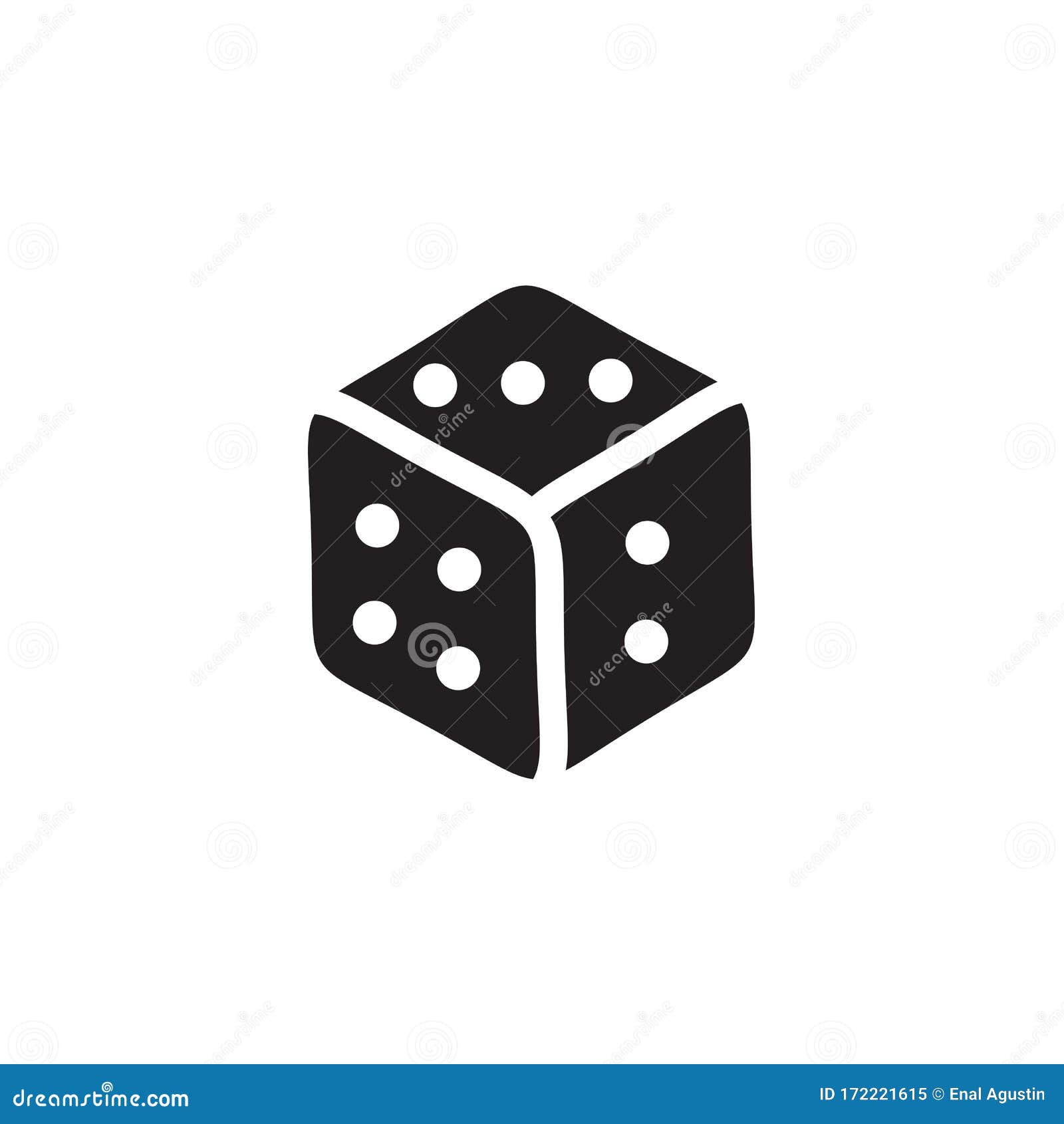 Dice Game Icon Logo Design Vector Template Stock Vector - Illustration ...