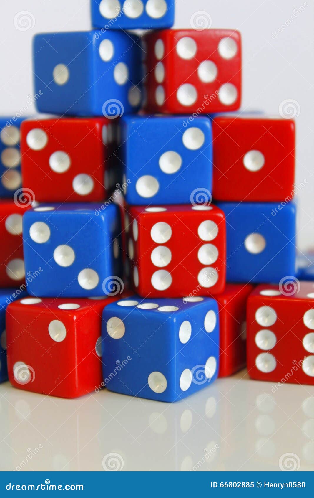 Dice Game Play Random Red Blue Stock Image - Image of blue, spielen ...