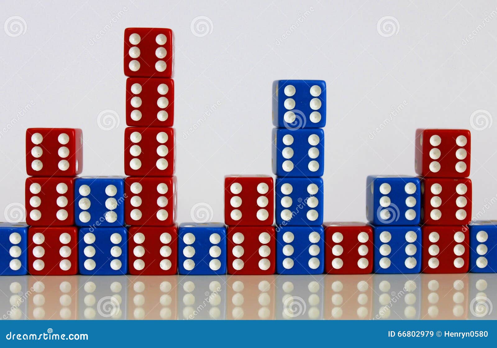 Dice Game Play Random Red Blue Stock Image - Image of blau ...