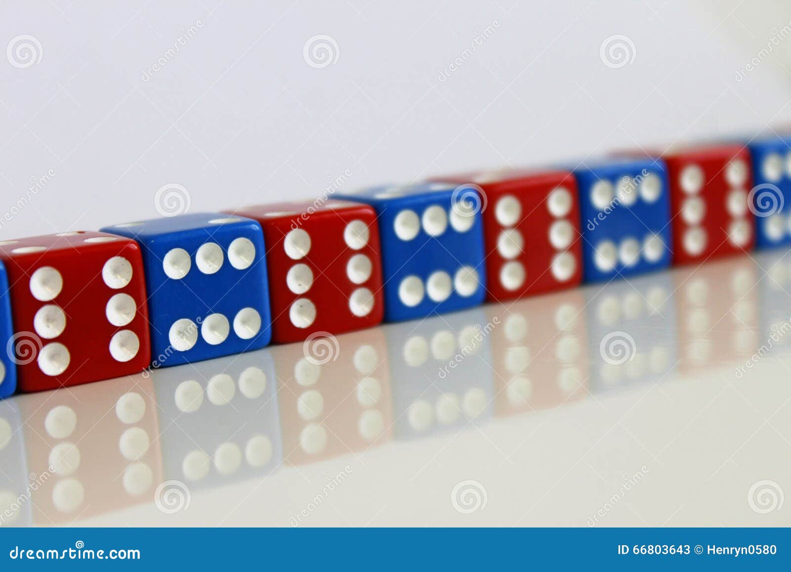 Dice Game Play Random Red Blue Stock Image - Image of random ...