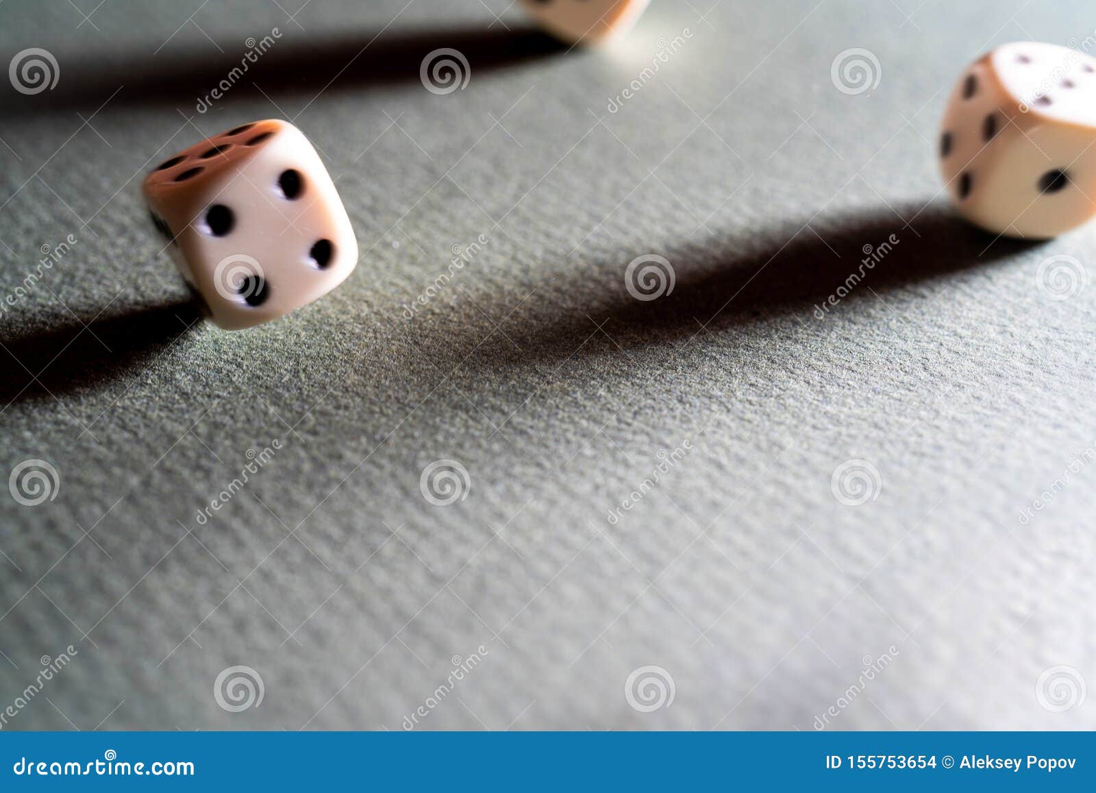 Dice Game. Dice on the Table. Stock Photo - Image of addiction ...